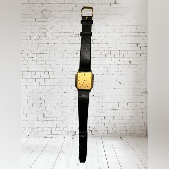 Seiko | Accessories | Mens Seiko Lassale Gold Tone Watch Quartz Super Ultra Thin Calf Leather ...